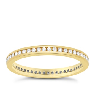 18ct Yellow Gold 0.25ct Diamond Full Eternity Ring | Ernest Jones