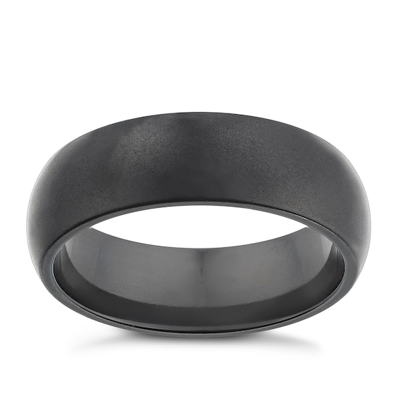Men's Black Titanium Ring | Ernest Jones