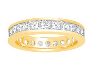 18ct Yellow Gold 3ct Diamond Princess Cut Full Eternity Ring | Ernest Jones