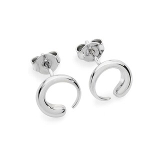 Lucy Quartermaine Luna Silver Station Stud Earrings | Ernest Jones