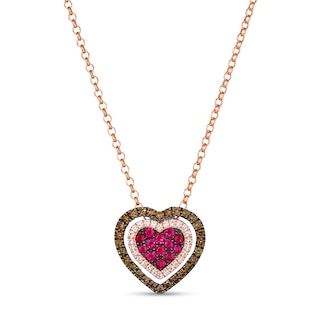 Godiva x Le Vian Ruby 0.37ct Diamond Heart Pendant | Ernest Jones