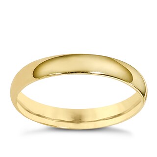 9ct Yellow Gold 3mm Extra Heavyweight Court Ring | Ernest Jones