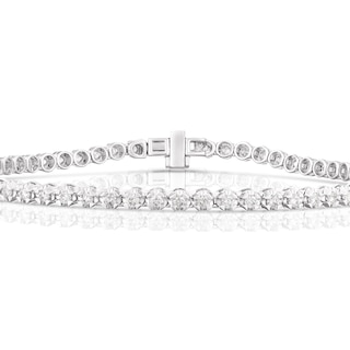 Platinum 1ct Diamond Certified Claw Set Bracelet | Ernest Jones
