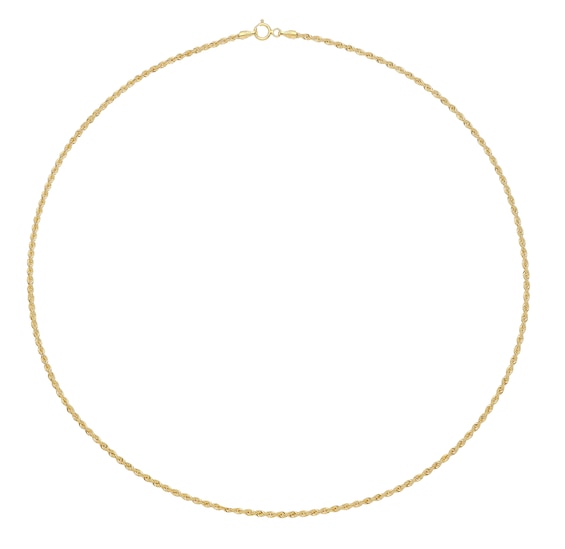 9ct Yellow Gold 18 Inch Rope Chain | Ernest Jones