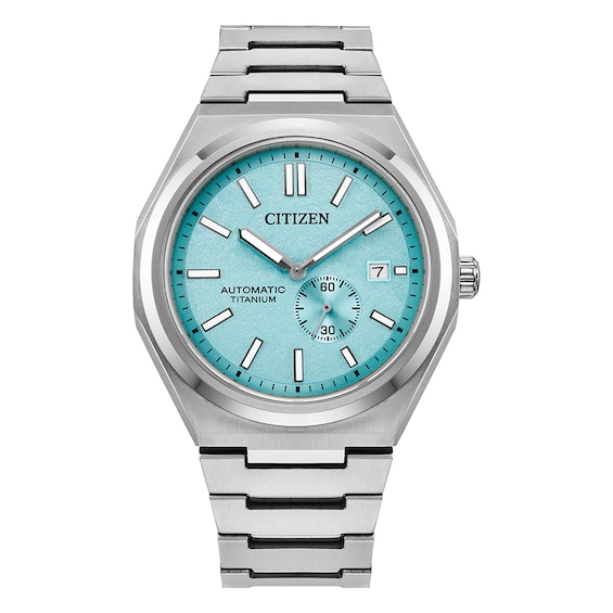 Citizen Forza Super Titanium Men's Turquoise Blue Dial & Stainless ...