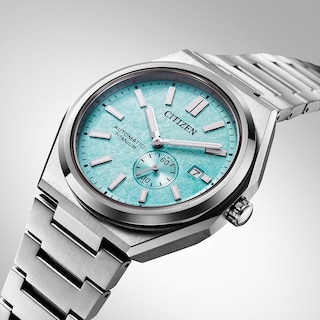 Citizen Forza Super Titanium Men's Turquoise Blue Dial & Stainless ...
