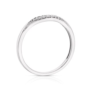 9ct White Gold Shaped Diamond Ring | Ernest Jones